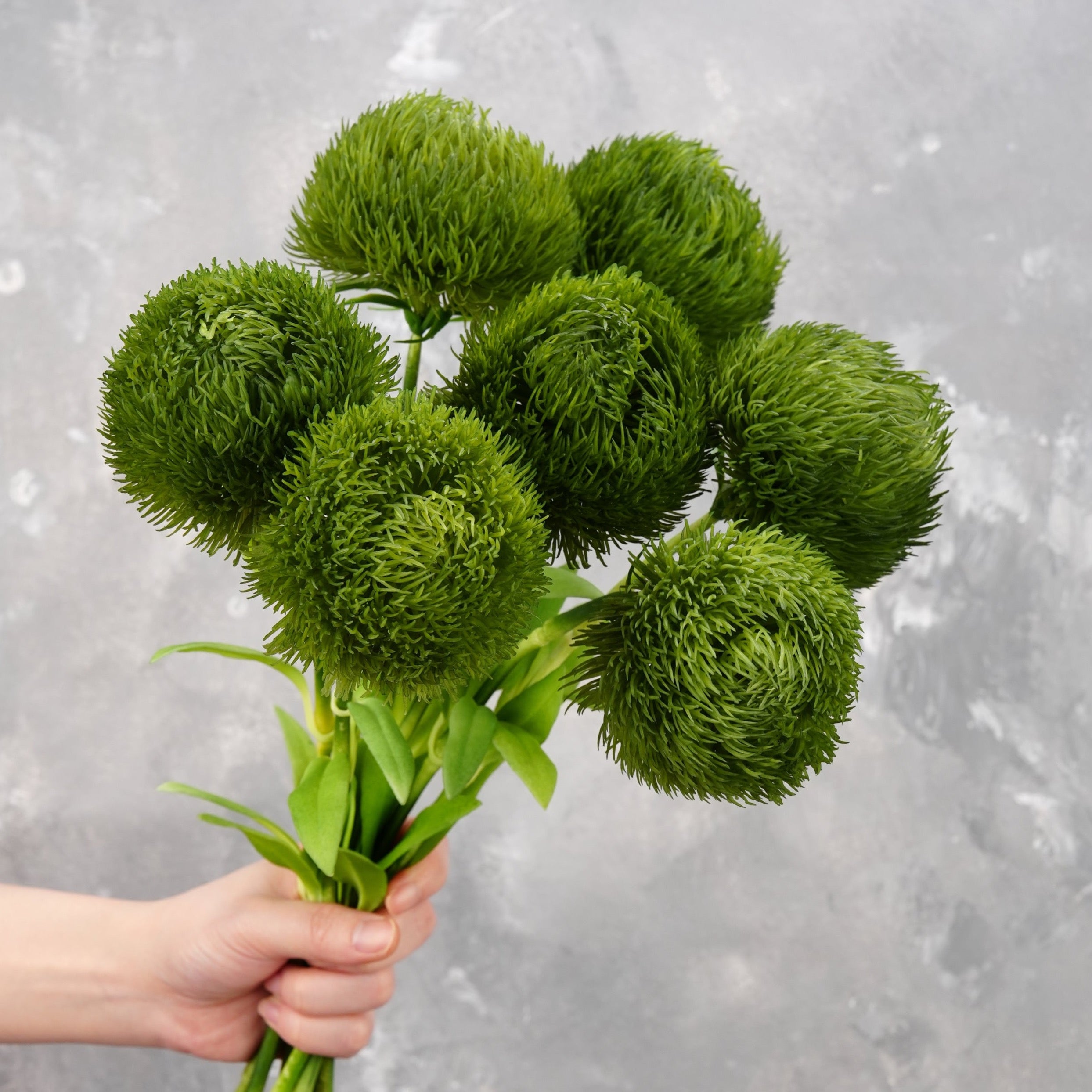 20" Faux Dianthus Green Ball Stem | Artificial Plant | Greenery ...